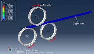 Simulation the pipe bending process using three rollers Abaqus – Abaqus Tutorials