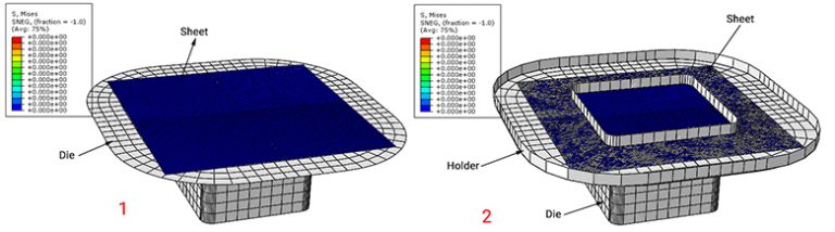 Square Deep drawing in the Abaqus software – Abaqus Tutorials