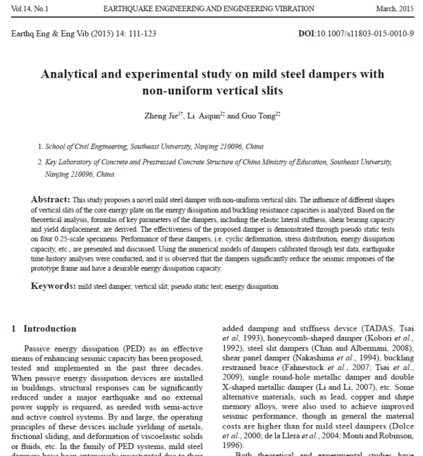Pushover analysis of slit damper Abaqus – Abaqus Tutorials