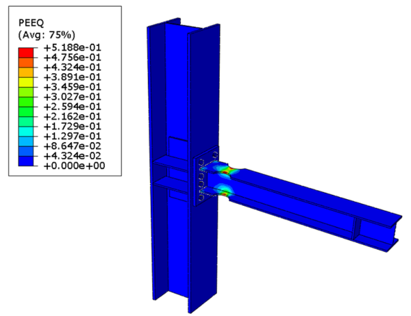 RBS moment endplate connection under cyclic loading Abaqus – Abaqus Tutorials
