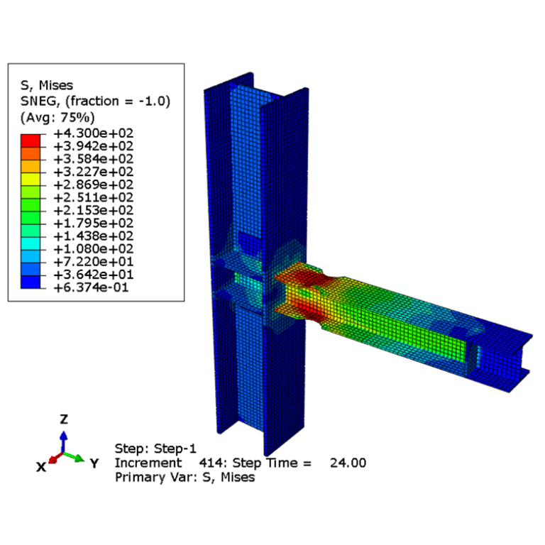 Moment-resisting connection with RBS under cyclic loading Abaqus ...