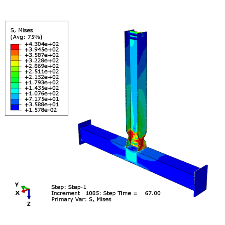 Beam-column connection | Product categories | Abaqus Tutorials
