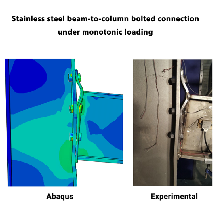 Stainless steel beam-to-column bolted connection under monotonic ...