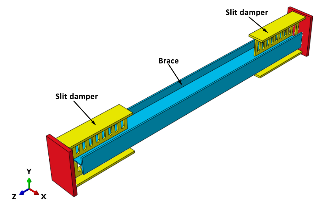 Hysteretic performance of brace type damper consists of two slit ...